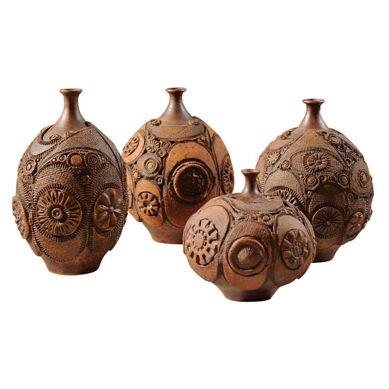 Steve Salisian - Group of 4 ceramic vases at 1stDibs | group of ceramic ...