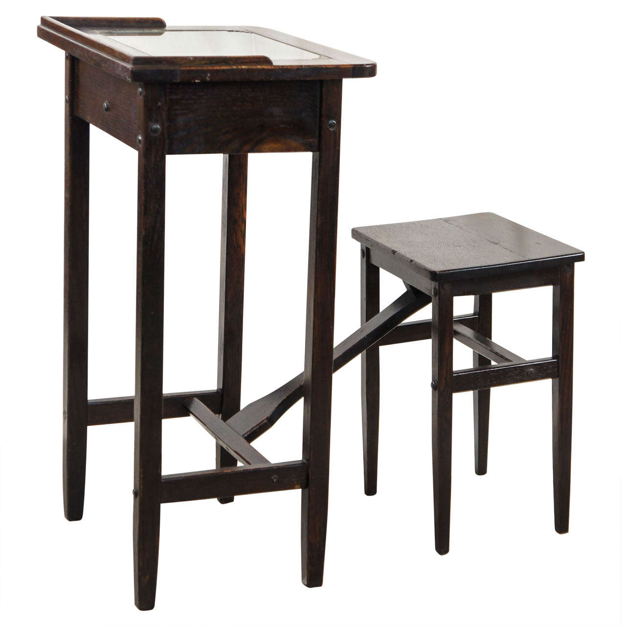 Early Cushman Table with Seat For Sale at 1stDibs | 1920s telephone ...