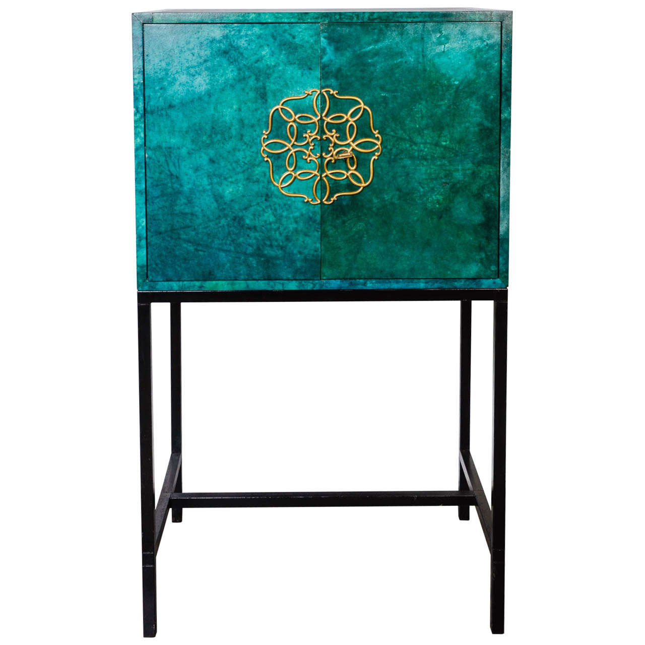 1960s French Parchment Cabinet at 1stDibs