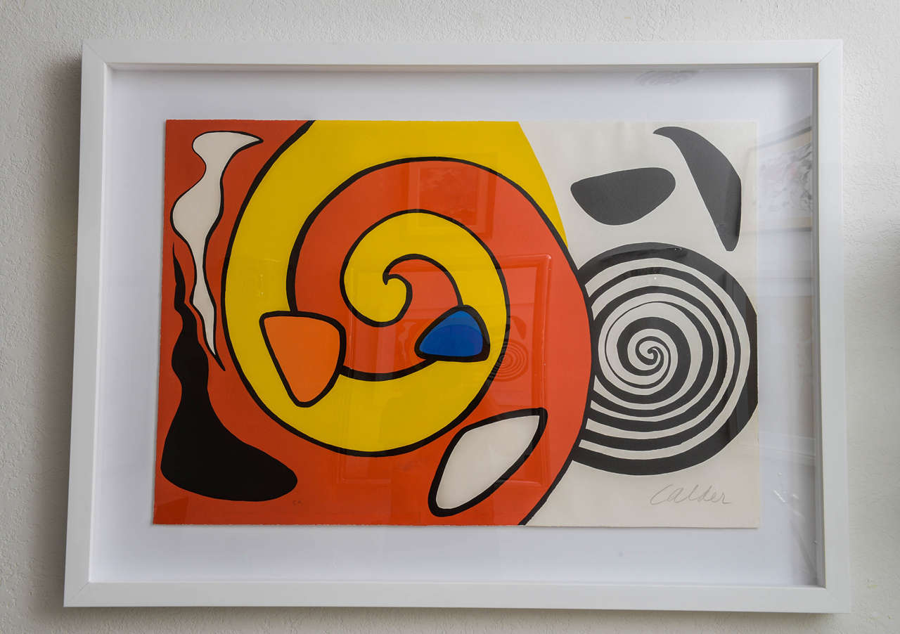Artist Proof, Signed Lithograph "Spirale et Turbane": Alexander Calder ...