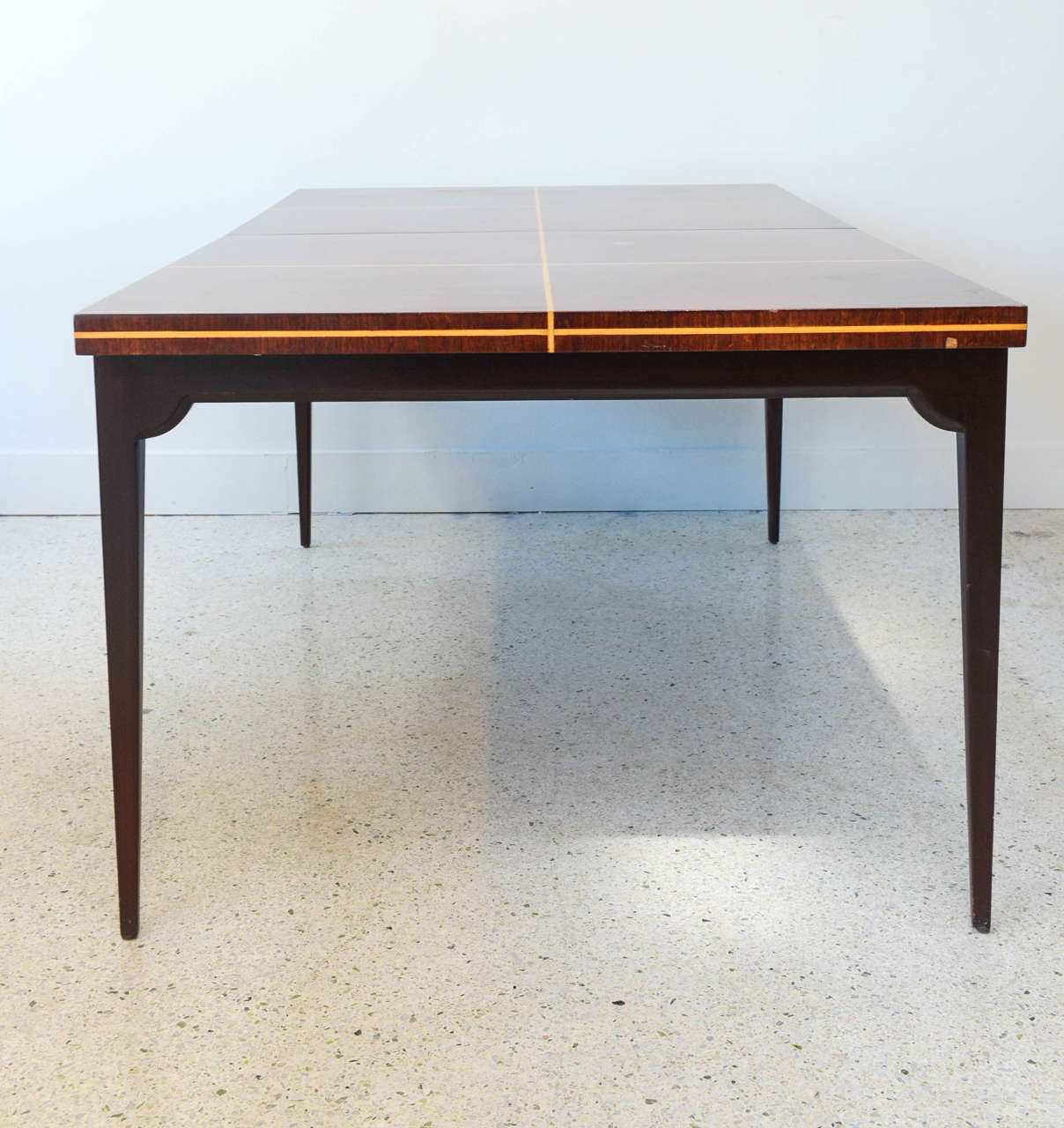 Modern Mahogany and Maple Parquetry Inlaid Dining Table by Tommi ...