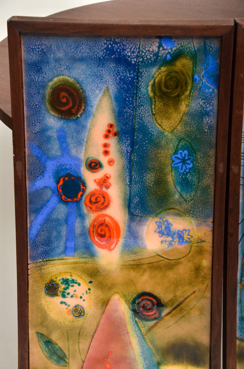 Pair of Wood Framed Enamel on Copper Wall Art at 1stDibs | copper ...