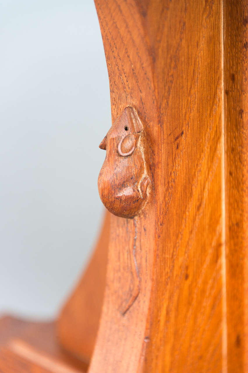 Robert "Mouseman" Thompson oak octagonal side table, England circa 1965 ...