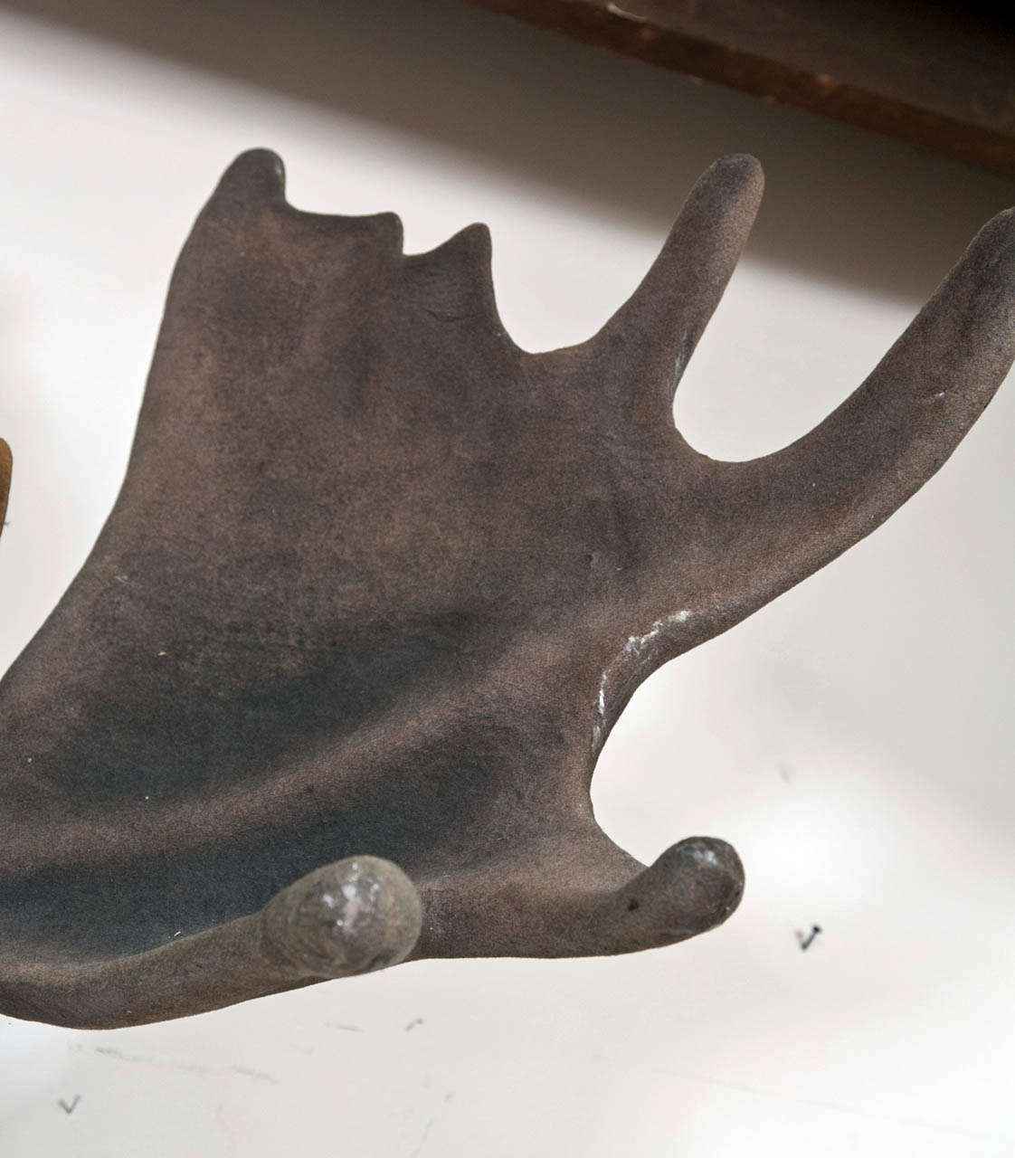 Faux Flocked Moose Head For Sale at 1stDibs