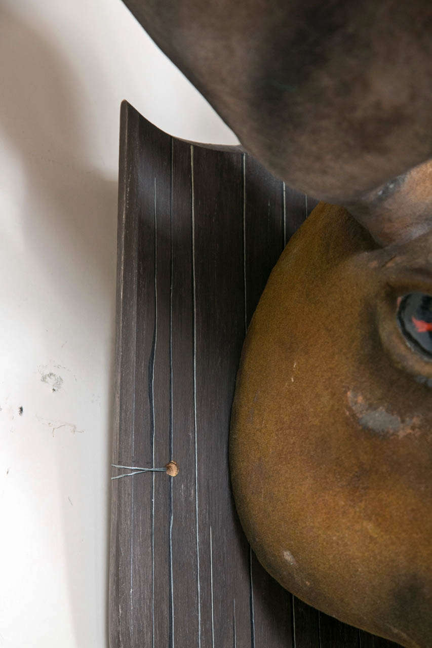 Faux Flocked Moose Head For Sale at 1stDibs
