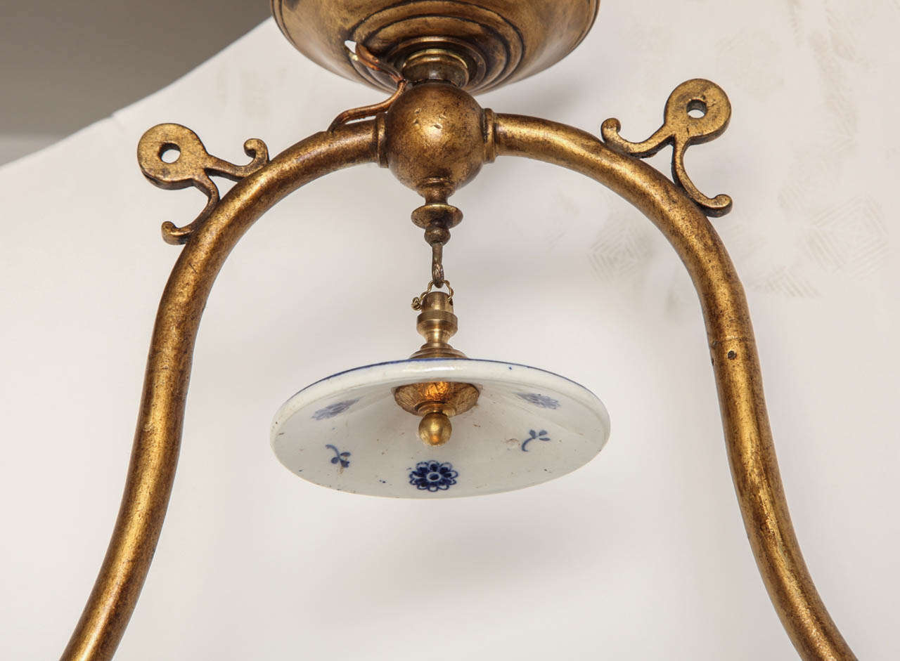Single-Light Dutch Delft Fixture at 1stDibs