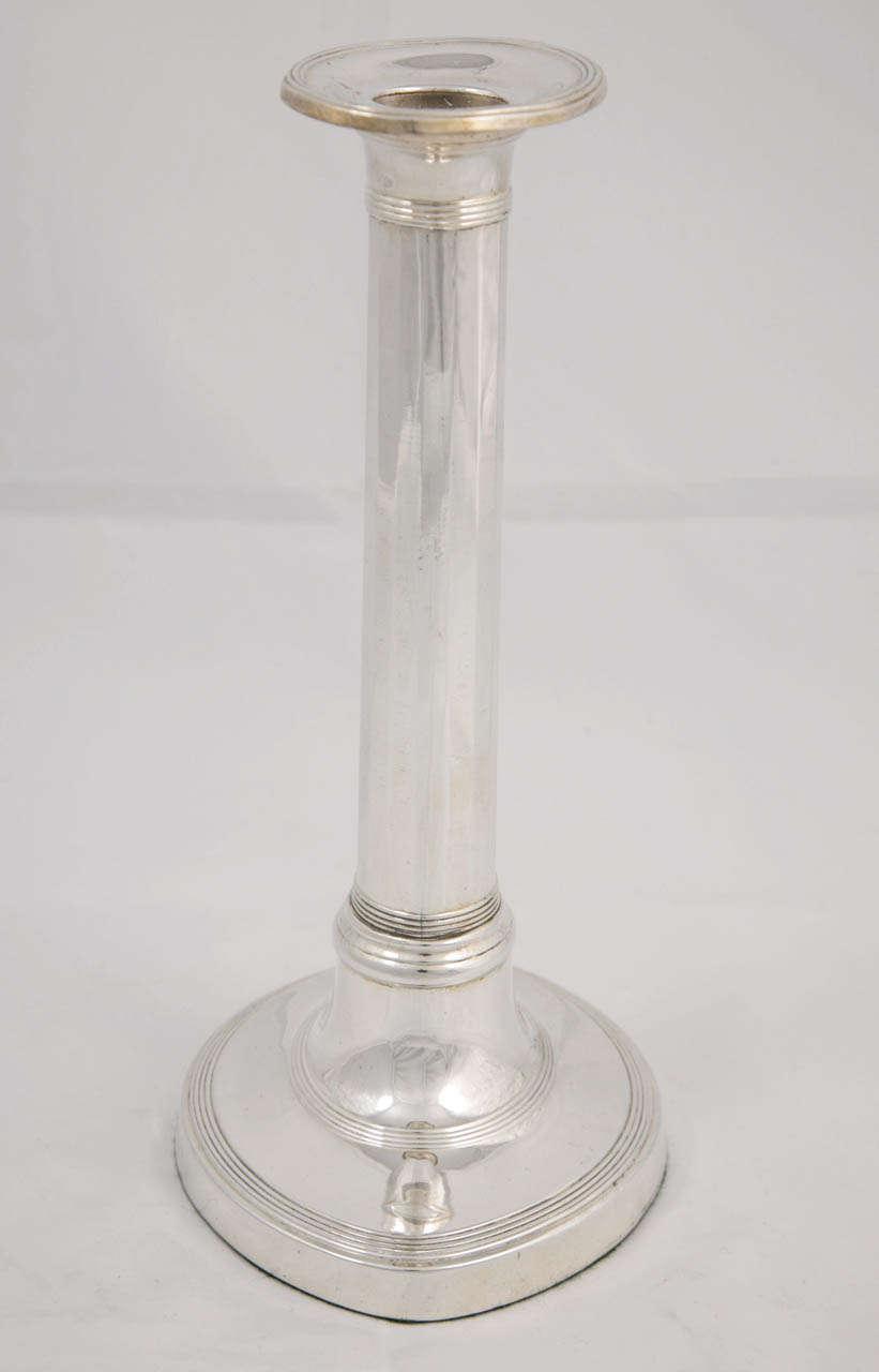 Oval Based Candlesticks, circa 1790 For Sale at 1stDibs