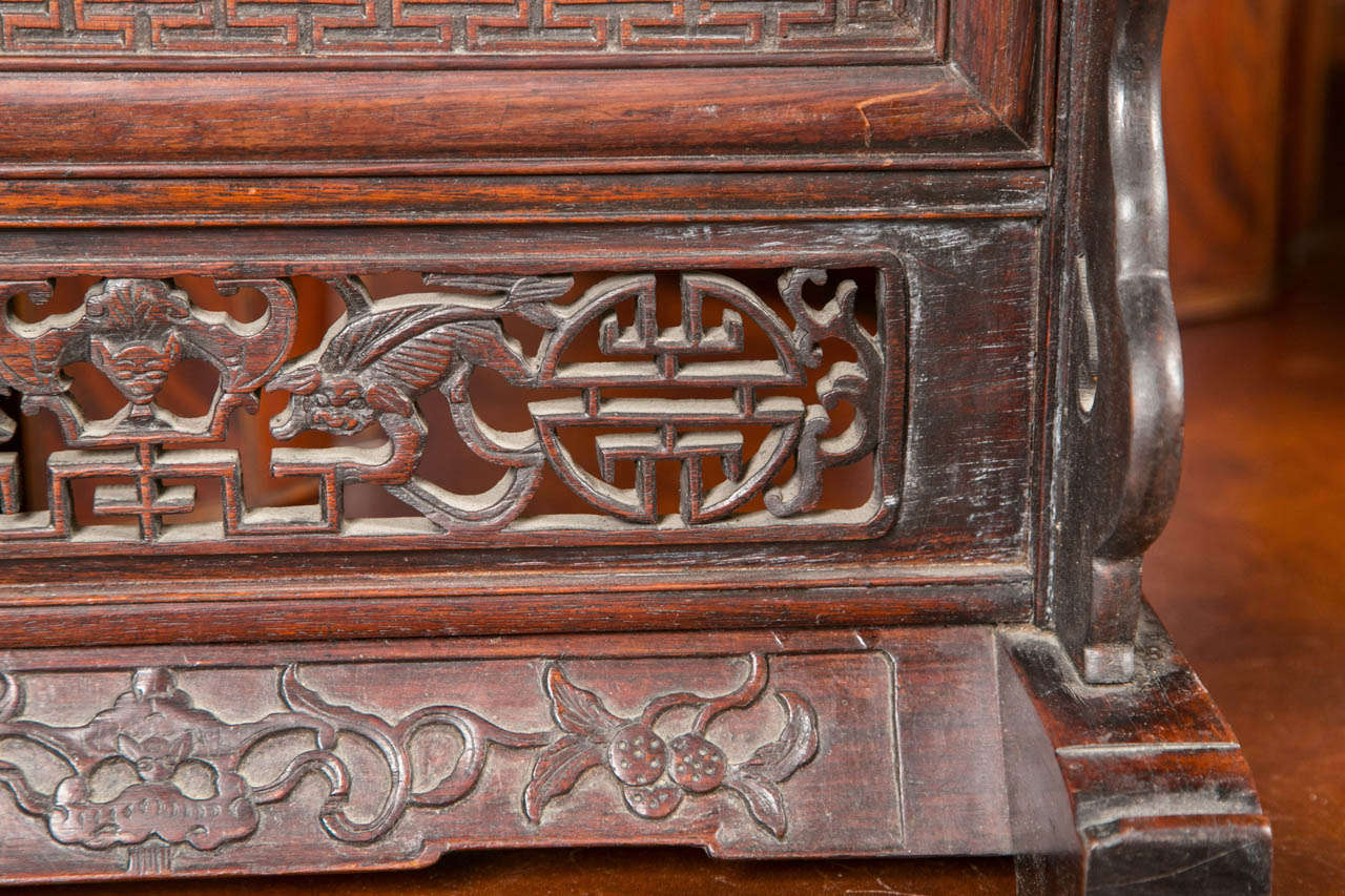 Chinese Table Screen in Wood Frame at 1stDibs | china square wood frame