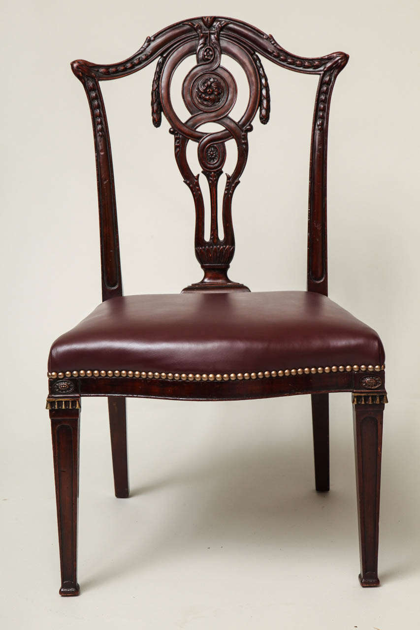 Set of Six English Neoclassical Dining Chairs For Sale at 1stDibs ...