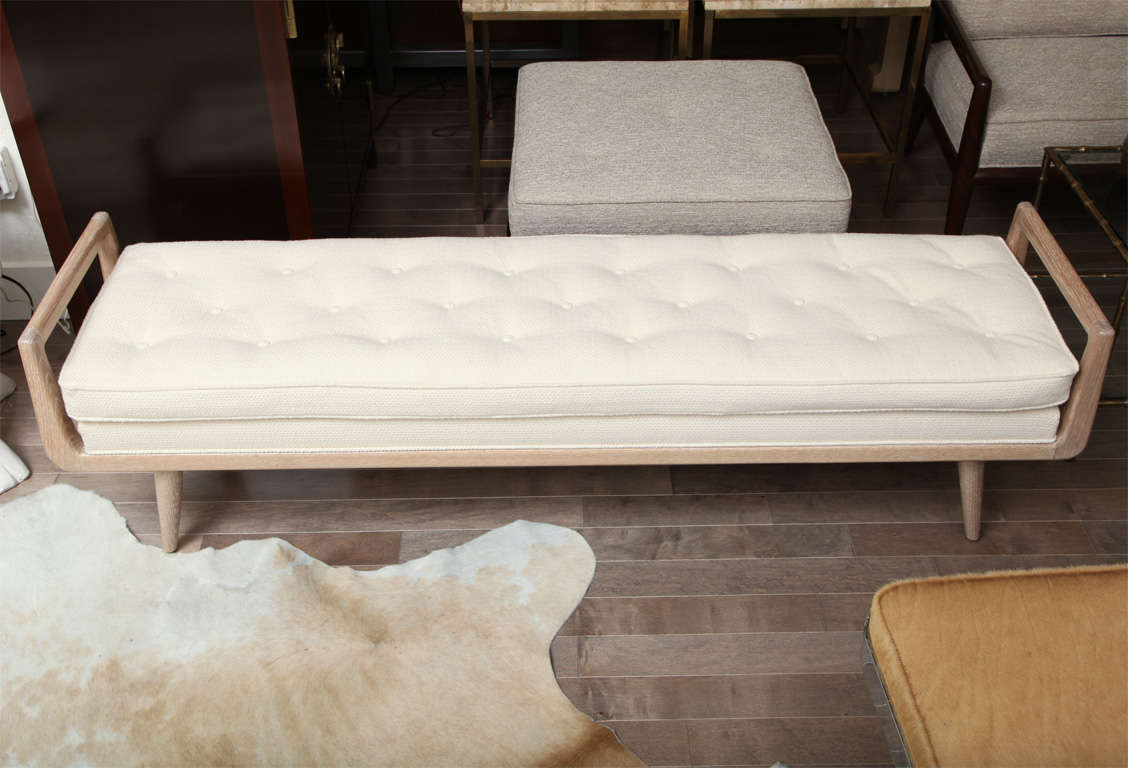 The Hubert Bench In Light Oak by Duane Modern For Sale at 1stDibs