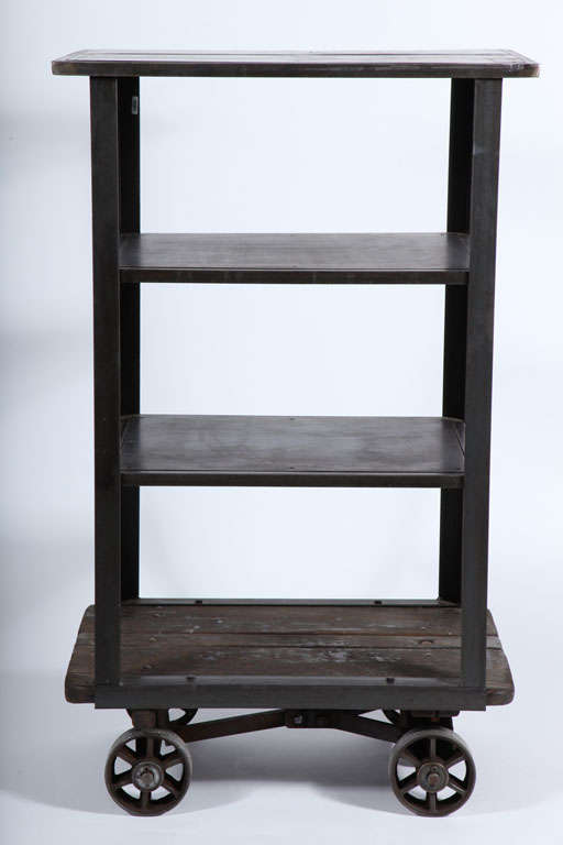 Industrial Rolling Shelf Cart at 1stDibs