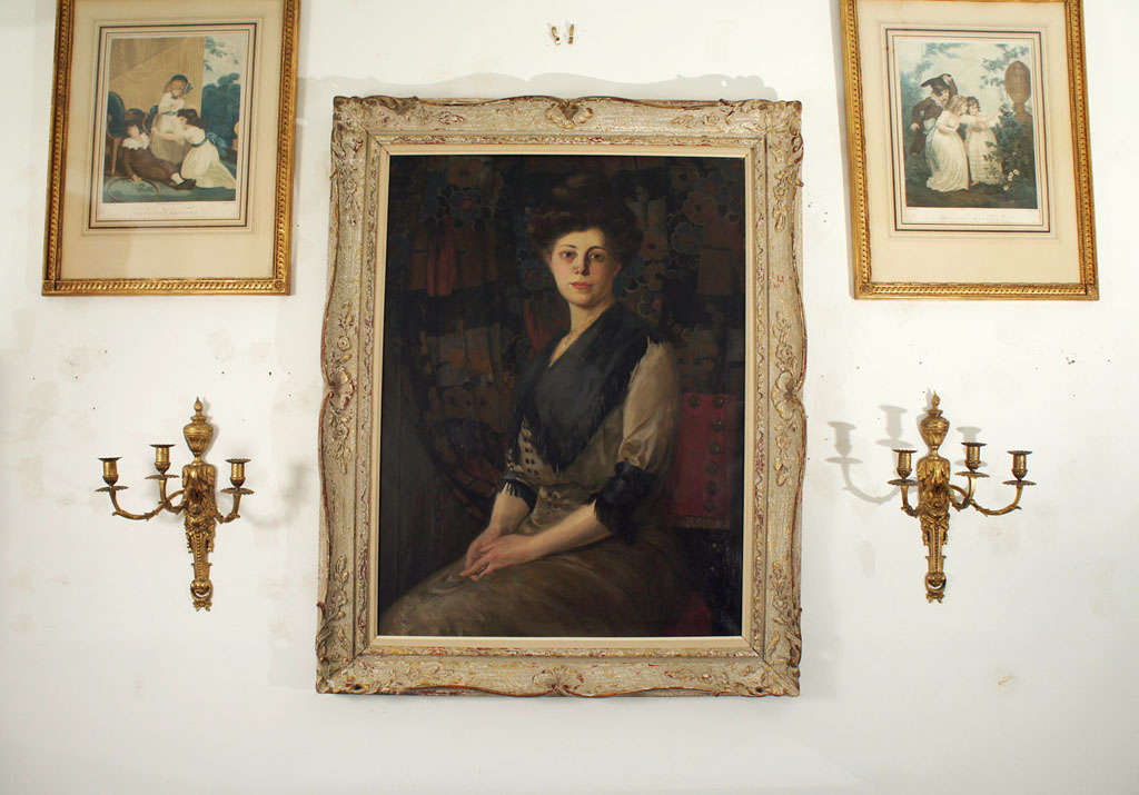 Oil on Canvas Portrait of a Lady by Rudolf Carl Mueller, circa 1905 For ...