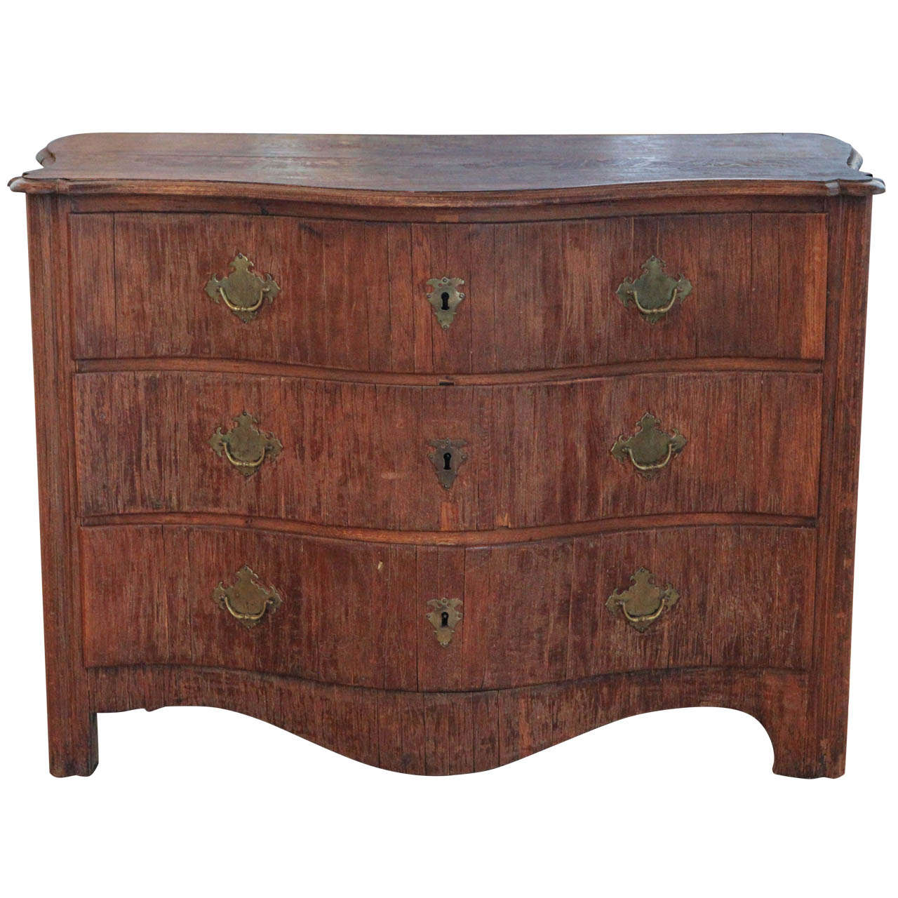 A Curved Front Swedish Chest of Drawers, Early 19th Century at 1stDibs