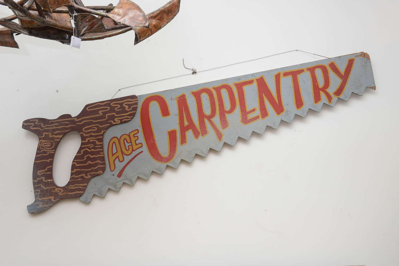 "Ace Carpentry" Advertising Sign For Sale at 1stDibs