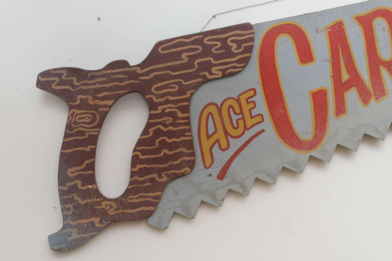 "Ace Carpentry" Advertising Sign For Sale at 1stDibs