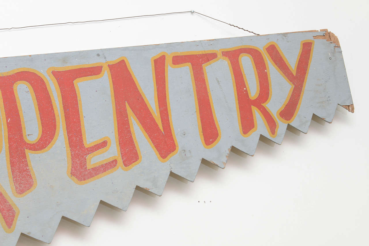 "Ace Carpentry" Advertising Sign For Sale at 1stDibs