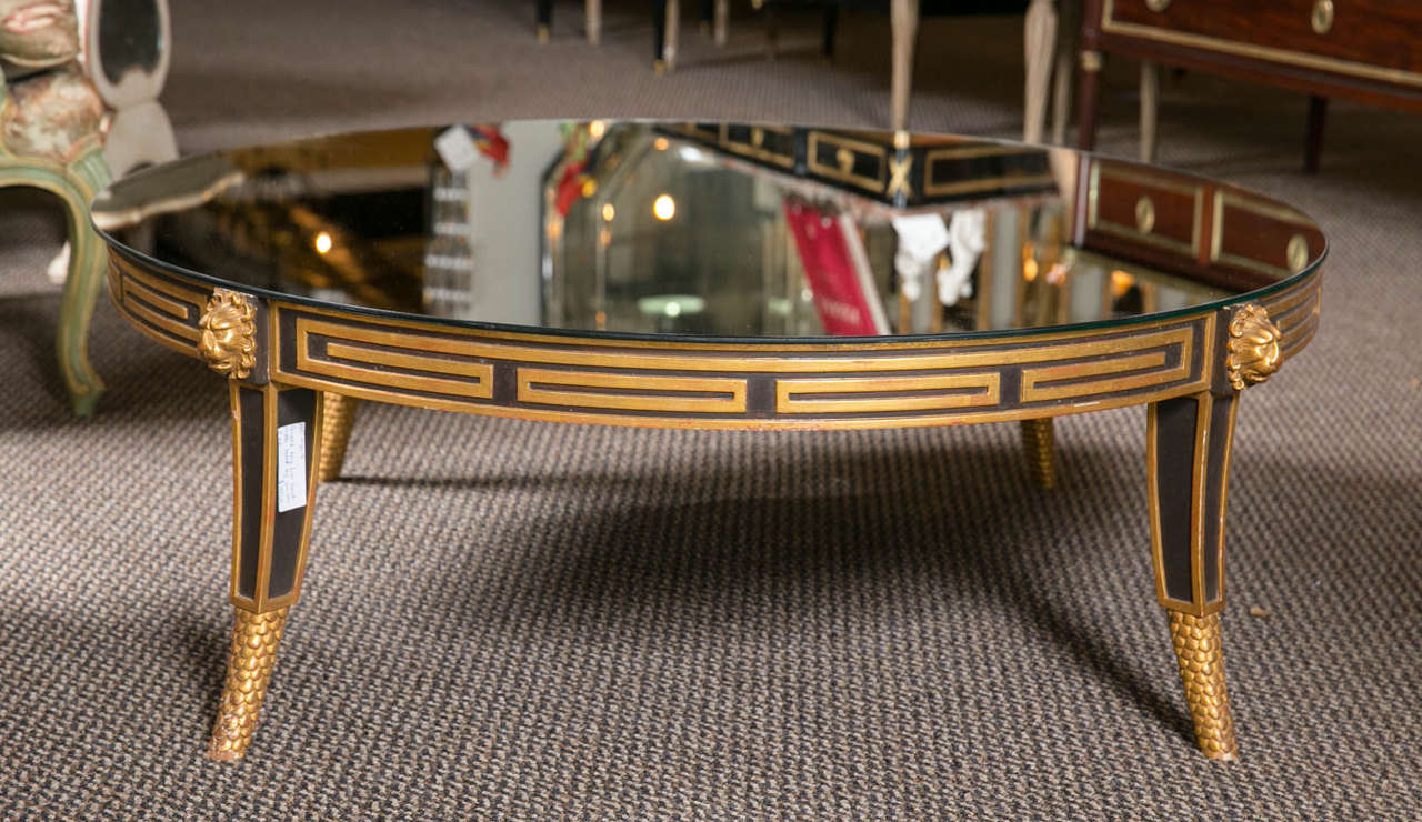 Greek Key Circular Coffee Table Having Lion Heads at 1stDibs | lion ...