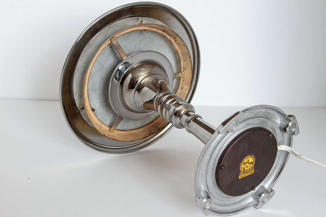 Uncommon Machine Age Sight Light Luminaire by Leroy Doane, 1935 at 1stDibs