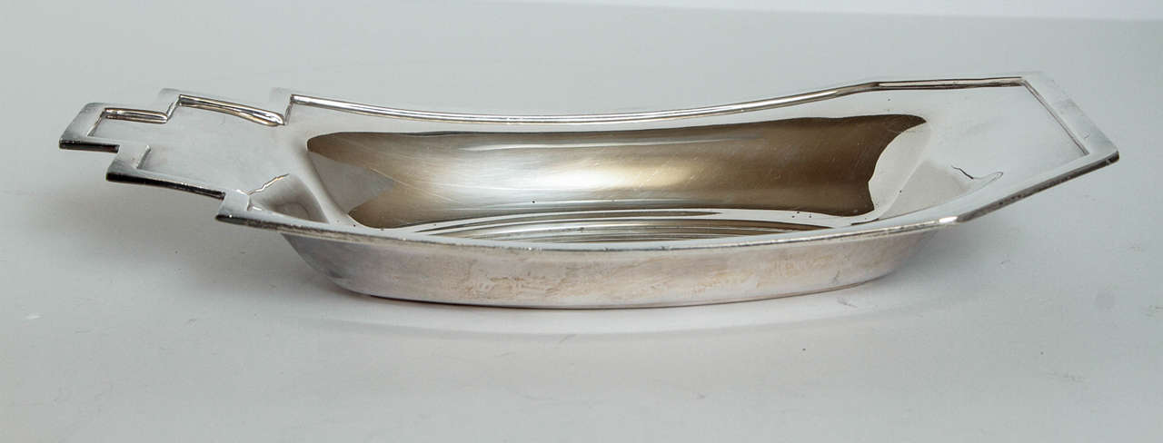 Machine Age Art Deco Louis Rice Skyscraper Silver Plate Tray Small ...