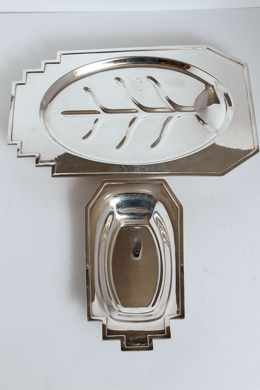 Machine Age Art Deco Louis Rice Skyscraper Silver Plate Tray Small ...