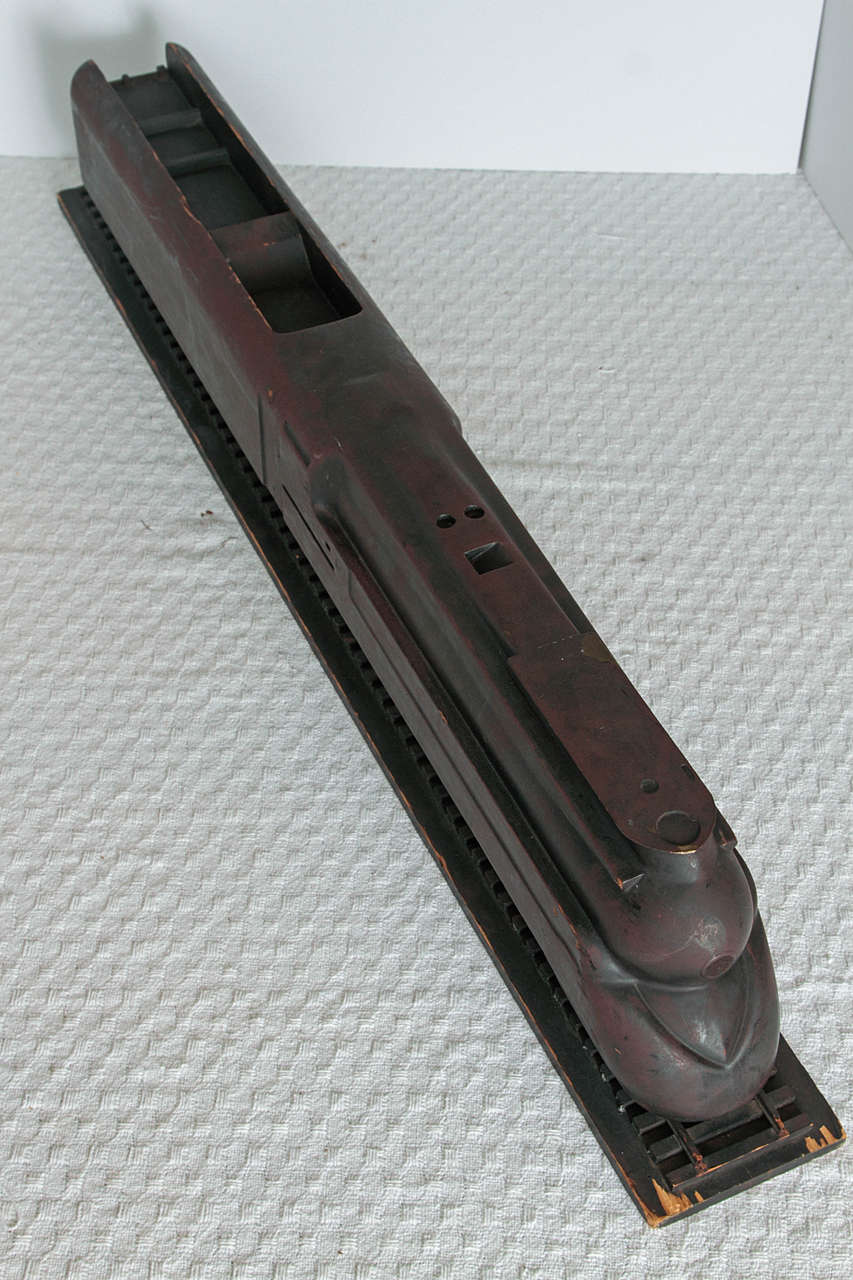 Machine Age Art Deco Raymond Loewy Hand Carved PRR Streamliner Train ...