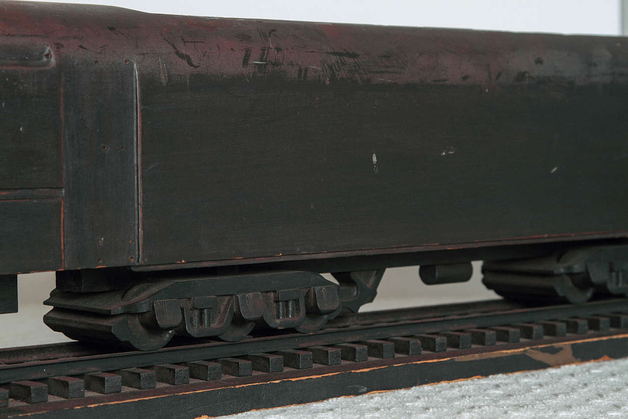 Machine Age Art Deco Raymond Loewy Hand Carved PRR Streamliner Train ...