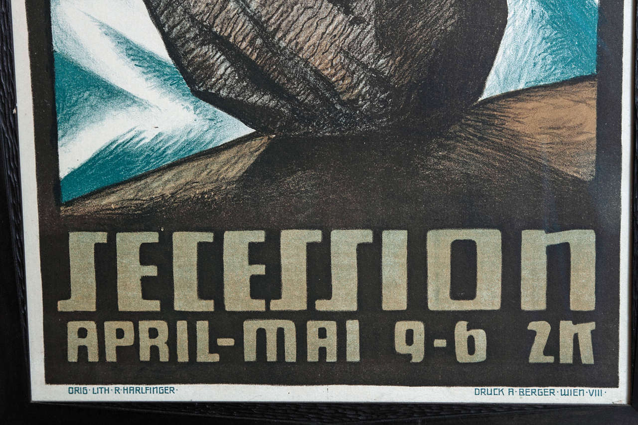 Important Austrian Secession Poster by Richard Harlfinger, circa 1908 ...