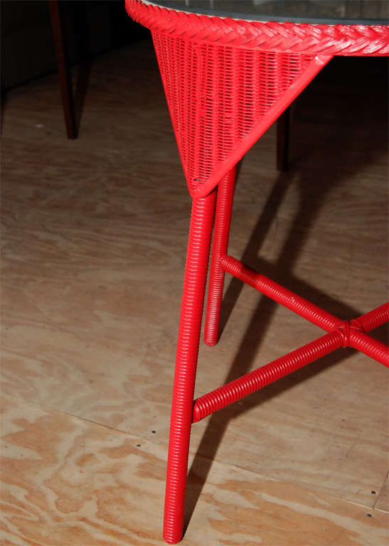 Lloyd Loom Wicker Table at 1stDibs | lloyd loom side table