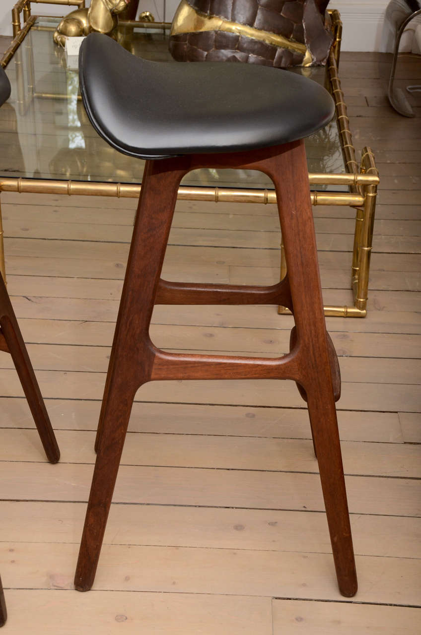 Pair of Erik Buch Bar Stools at 1stDibs