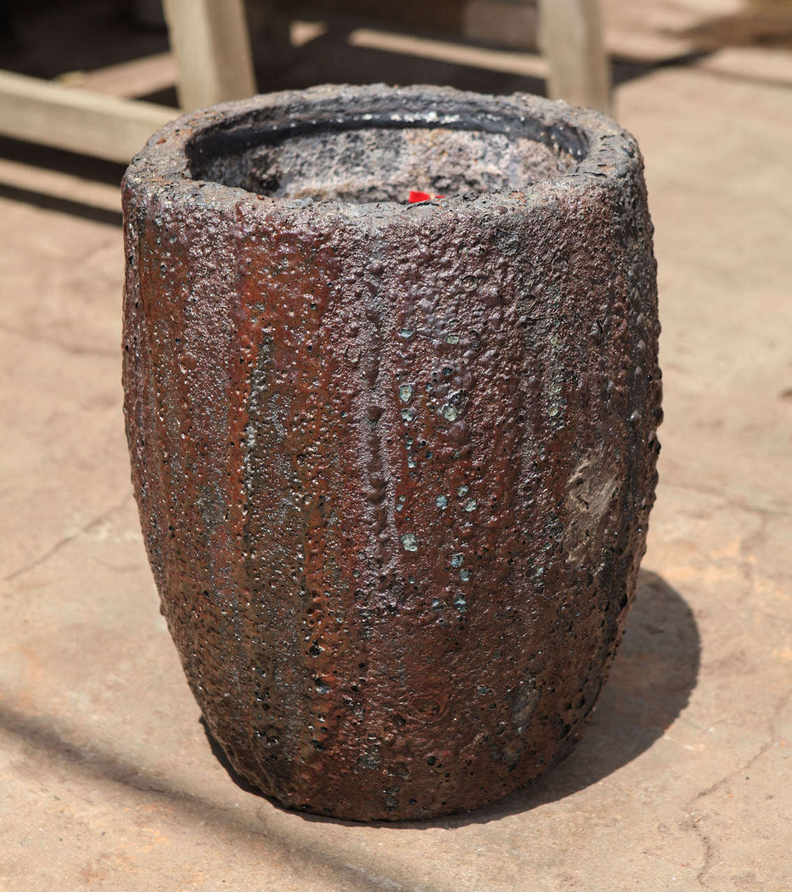 Small Round Concrete Crucible/Slag Pot at 1stDibs