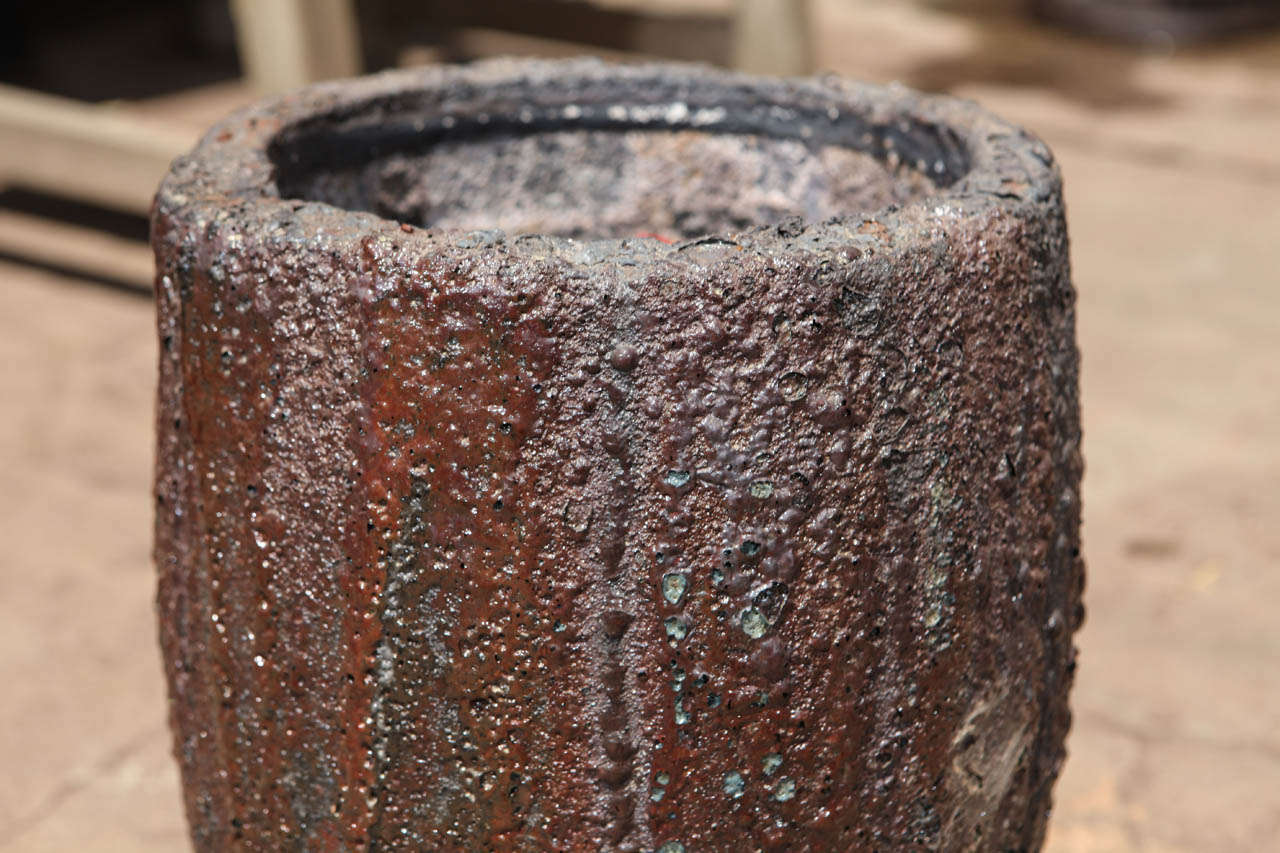 Small Round Concrete Crucible/Slag Pot at 1stDibs