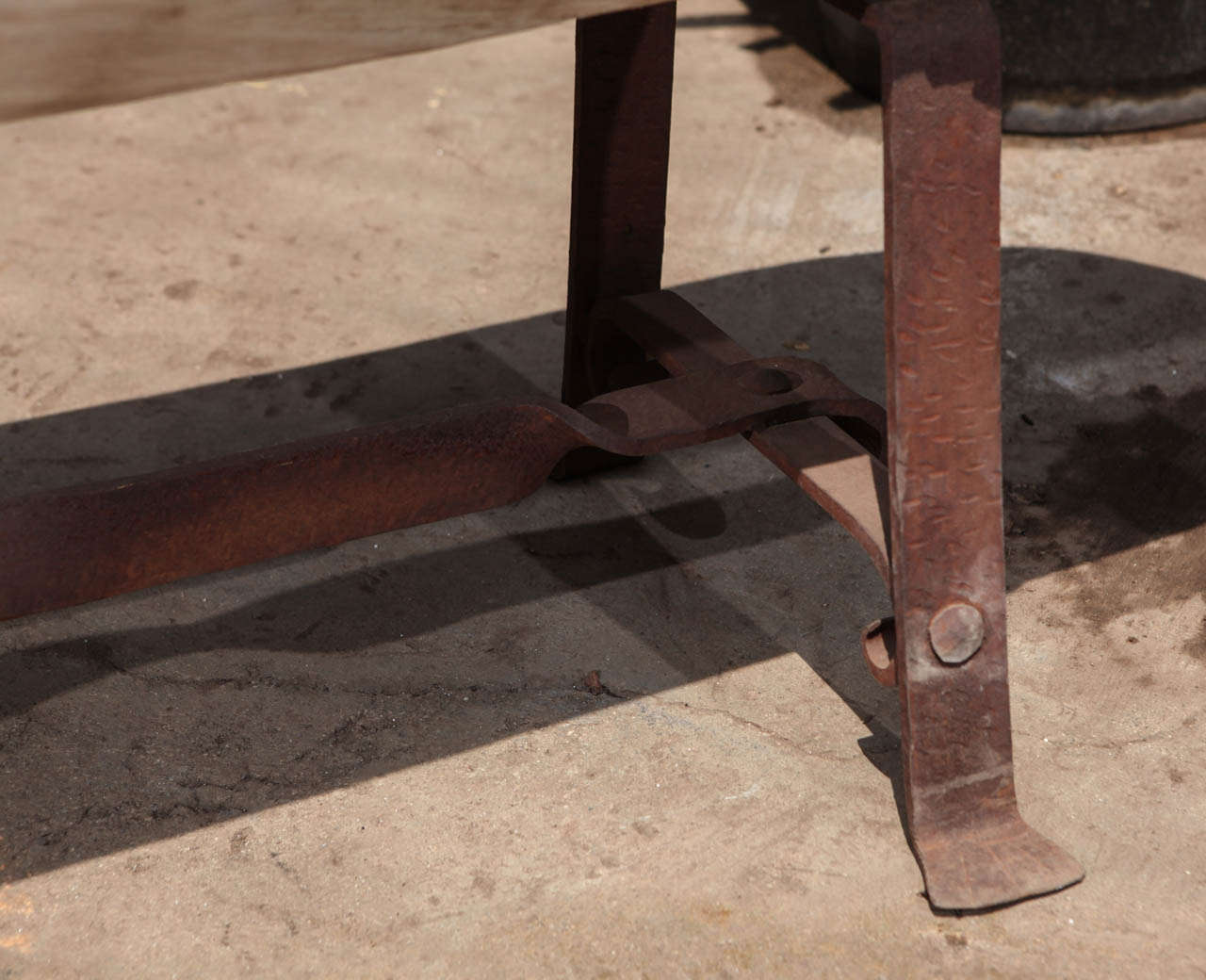 Wooden Trough on Iron Stand at 1stDibs | trough stand
