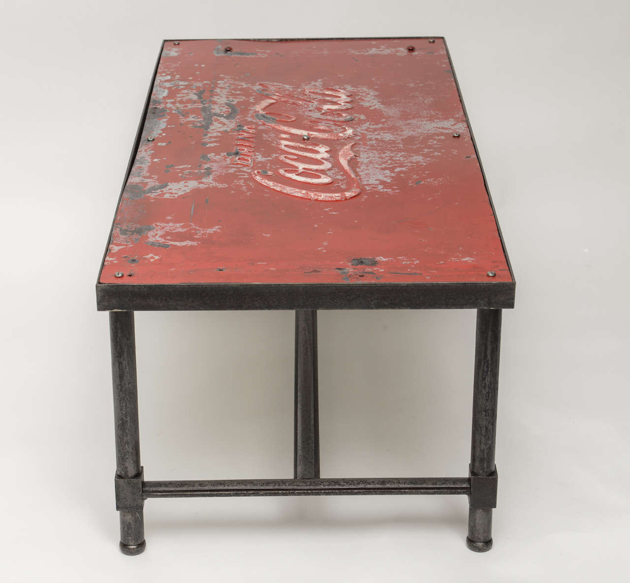 1950's Coca Cola Tin Top with Steel Base. Coffe Table at 1stDibs | coca ...