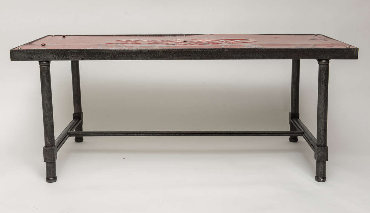 1950's Coca Cola Tin Top with Steel Base. Coffe Table at 1stDibs | coca ...