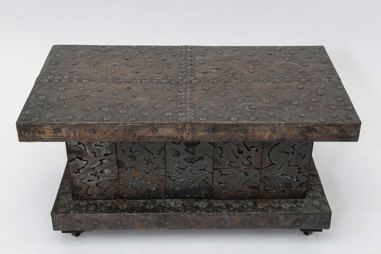 Amazing Arenson Studios Hammered and Welded Table For Sale at 1stDibs ...