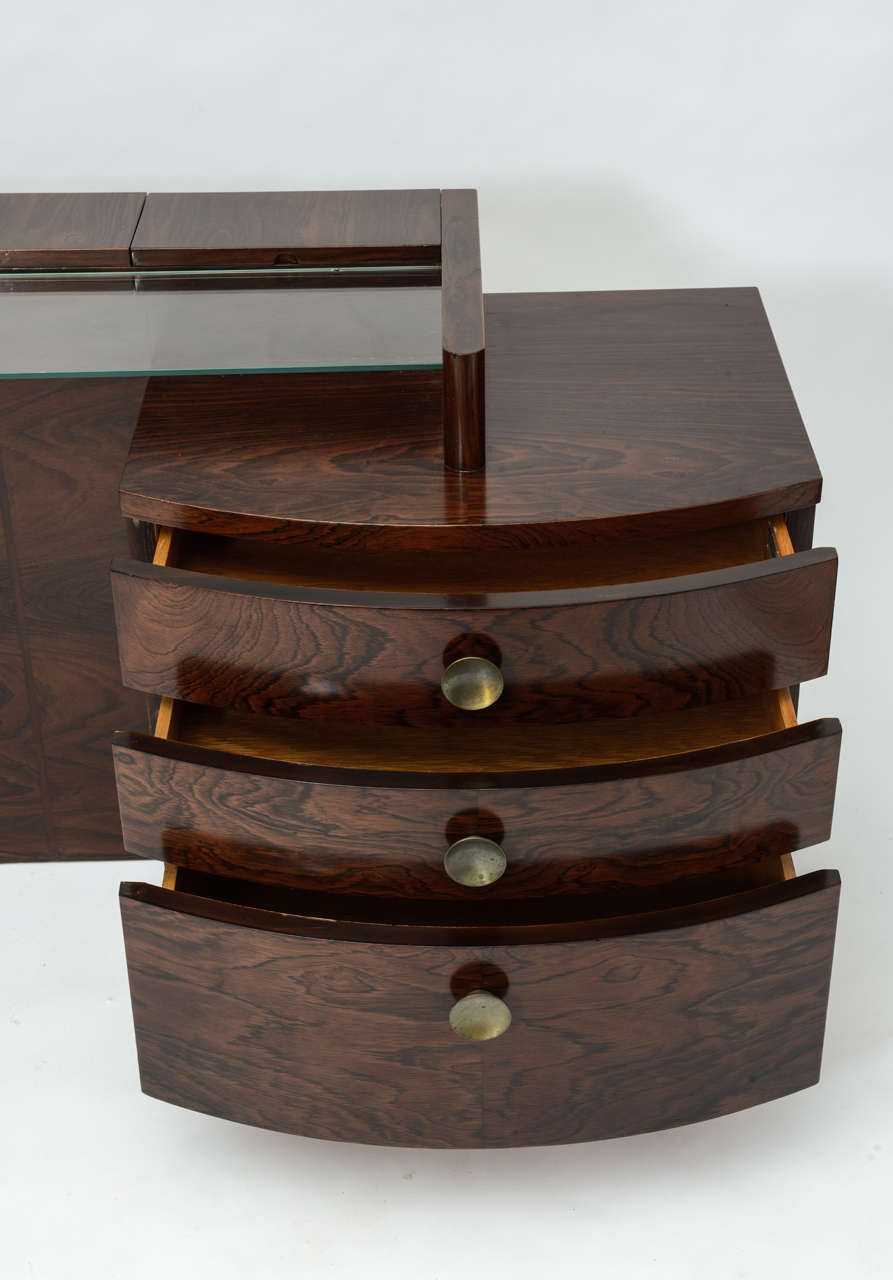 Gilbert Rohde Vanity model #3770 and Ottoman model #3323 at 1stDibs