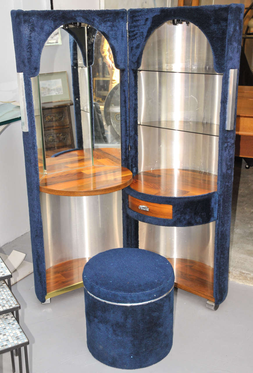 1960s Foldable Vanity Table and Stool at 1stDibs | foldable vanity ...