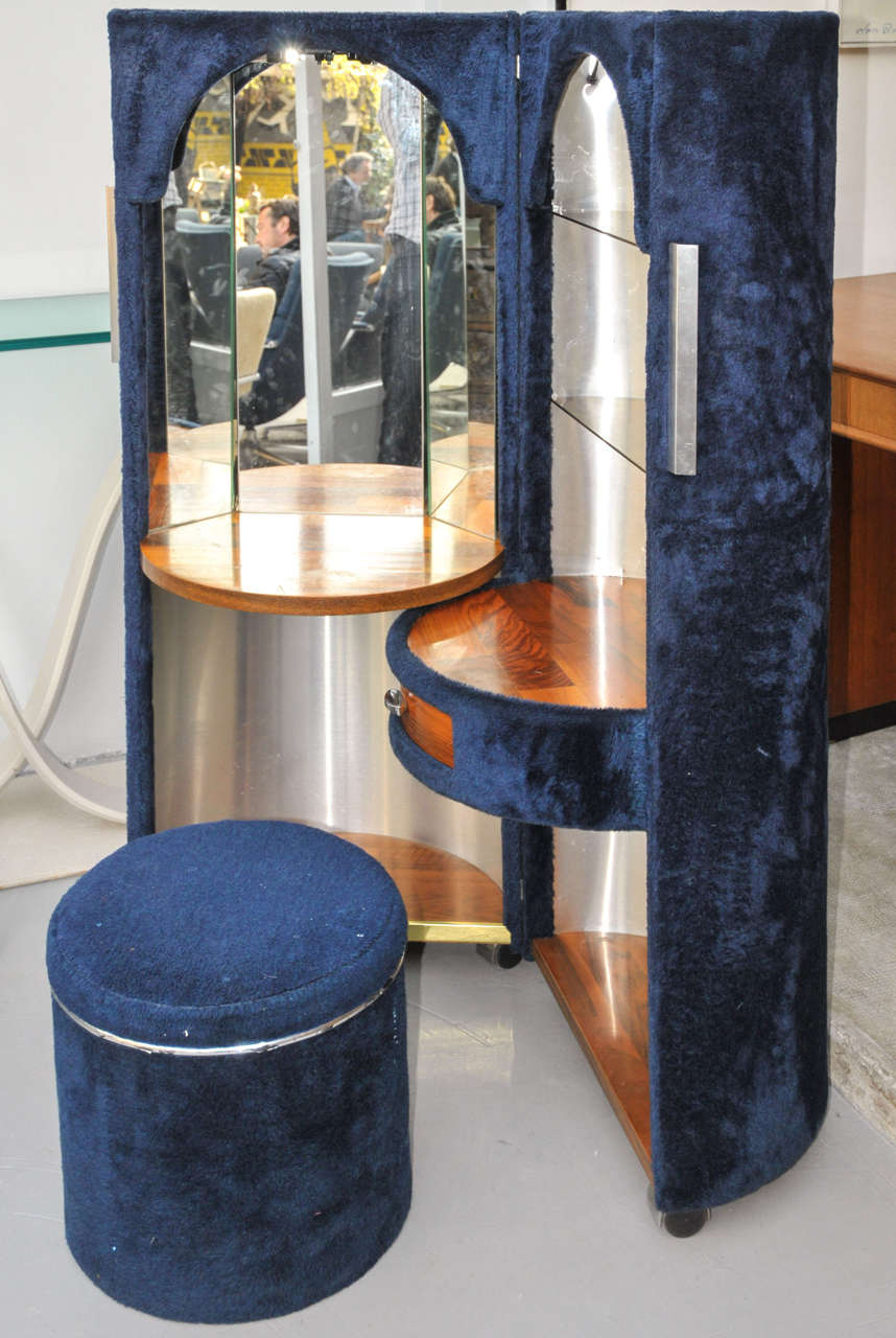 1960s Foldable Vanity Table and Stool at 1stDibs | foldable vanity ...