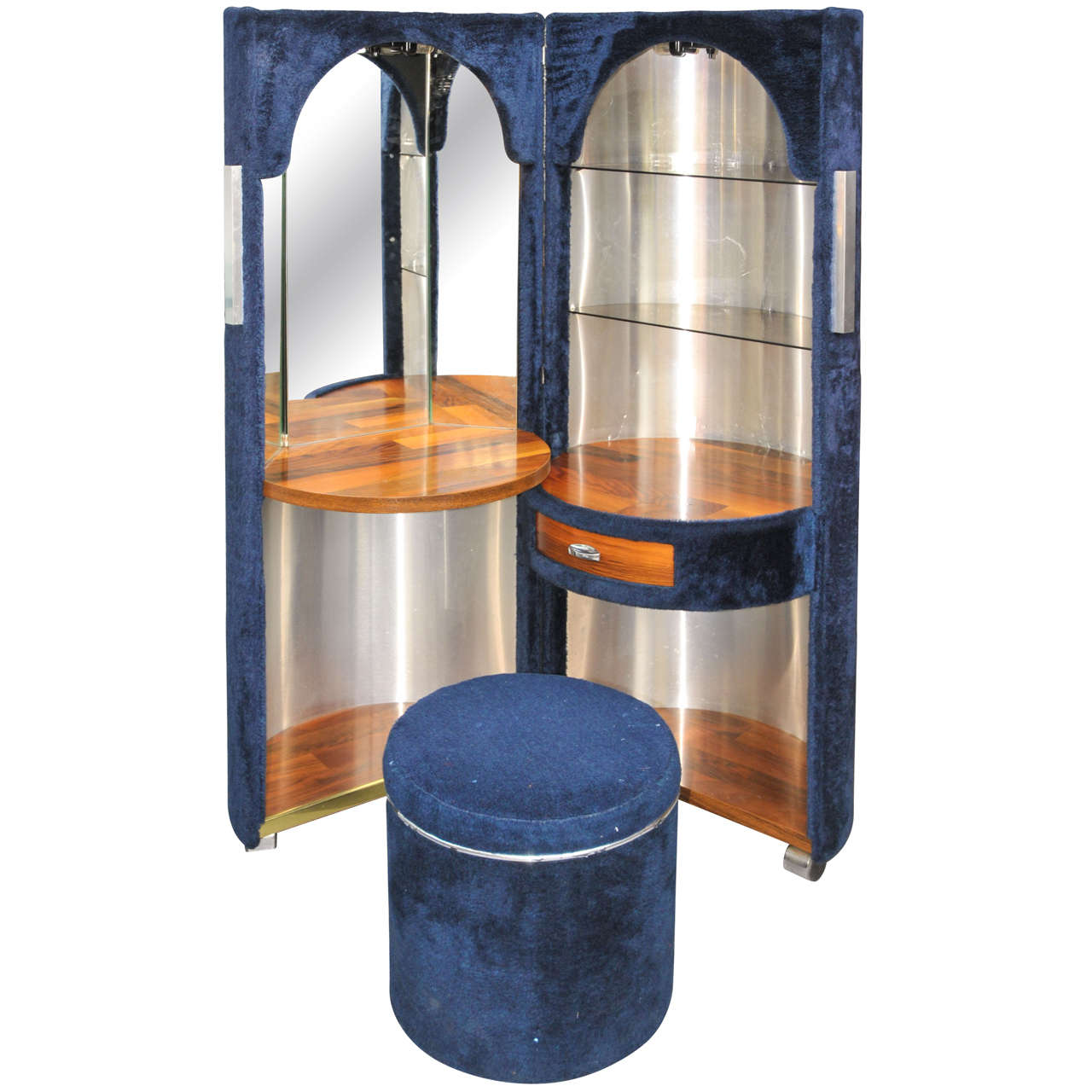 1960s Foldable Vanity Table and Stool at 1stDibs | foldable vanity ...
