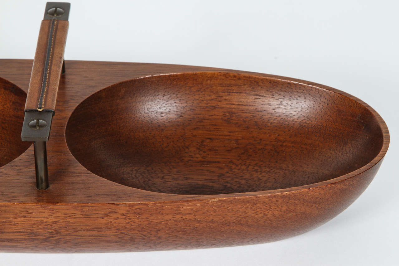 Exceptional mahogany nut bowl by Carl Auböck For Sale at 1stDibs