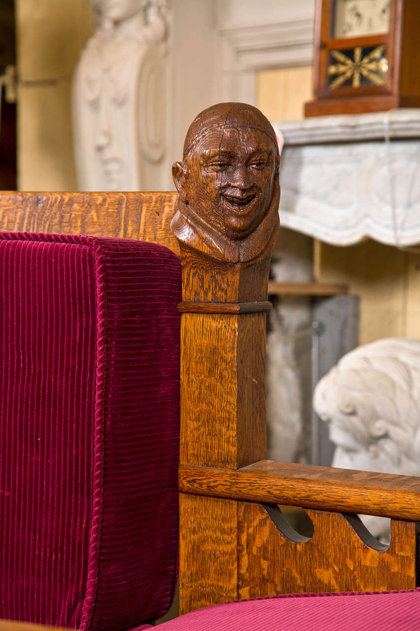 Antique Oak Mission Style Settee and Rocker at 1stDibs | mission rocker ...