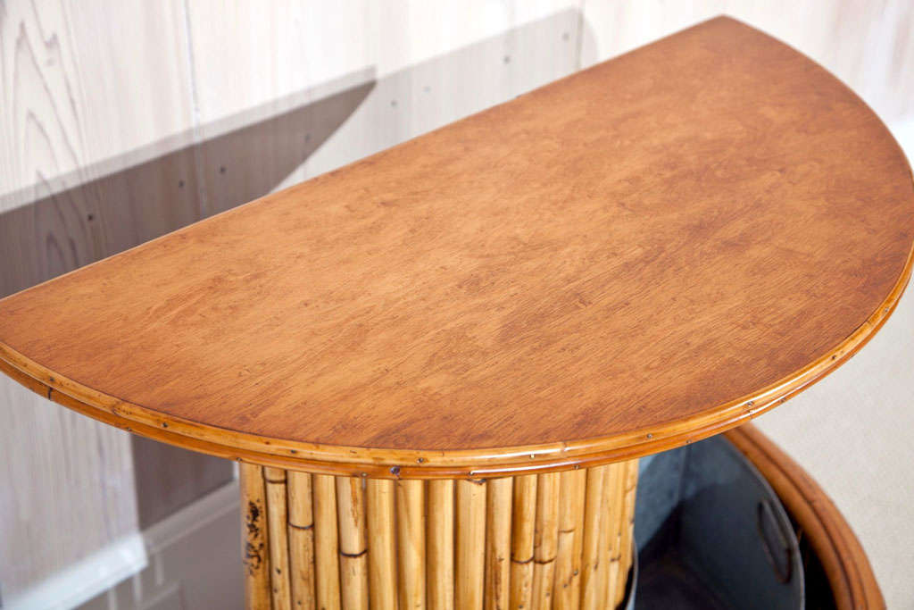 Bamboo Planter Half Round Table at 1stDibs | bamboo half round, half ...