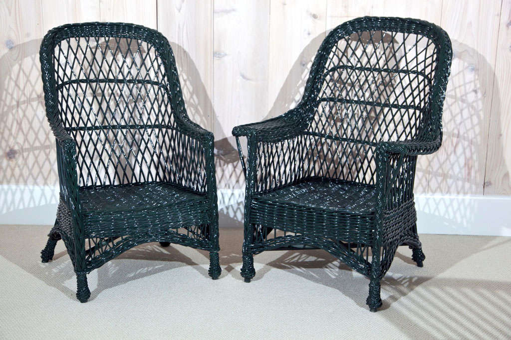 Willow Craft Wicker Chairs at 1stDibs