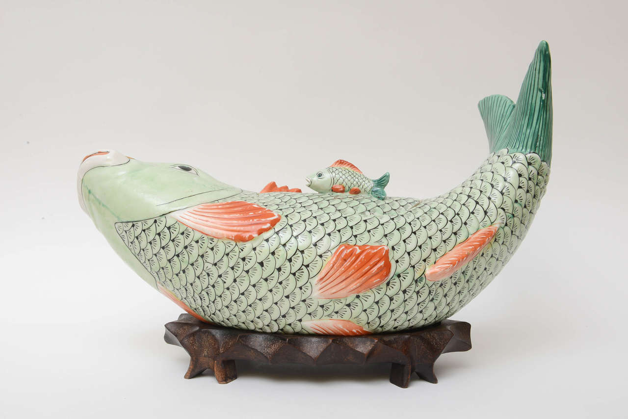Whimsical Vintage Maitland-Smith Fish Form Tureen at 1stDibs | fish tureen