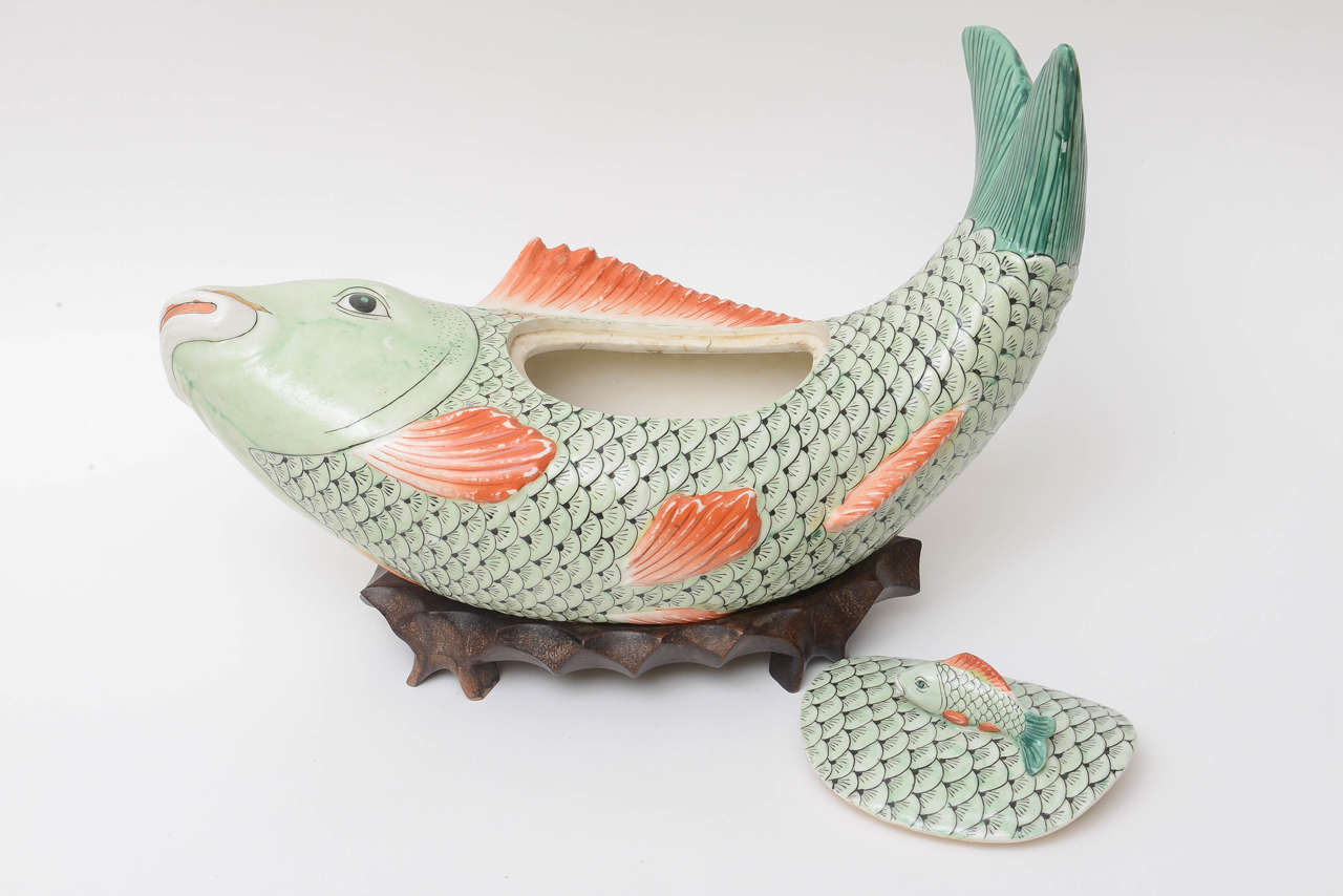 Whimsical Vintage Maitland-Smith Fish Form Tureen at 1stDibs | fish tureen