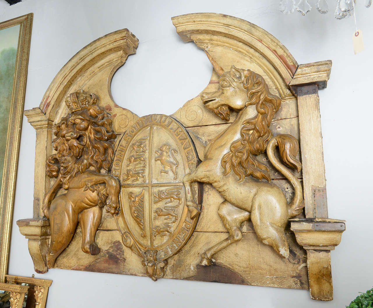 Large English 19th Century Armorial Coat of Arms For Sale at 1stDibs ...
