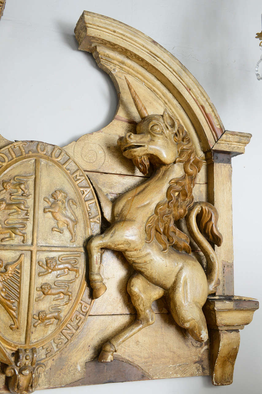 Large English 19th Century Armorial Coat of Arms For Sale at 1stDibs ...