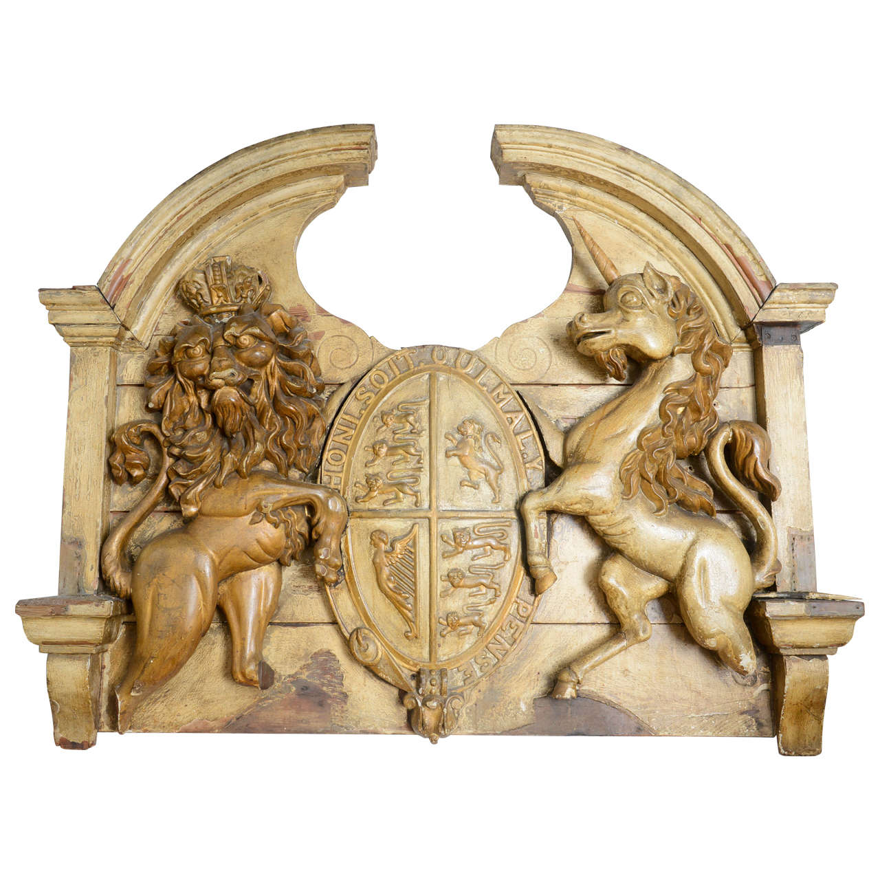 Large English 19th Century Armorial Coat of Arms For Sale at 1stDibs ...