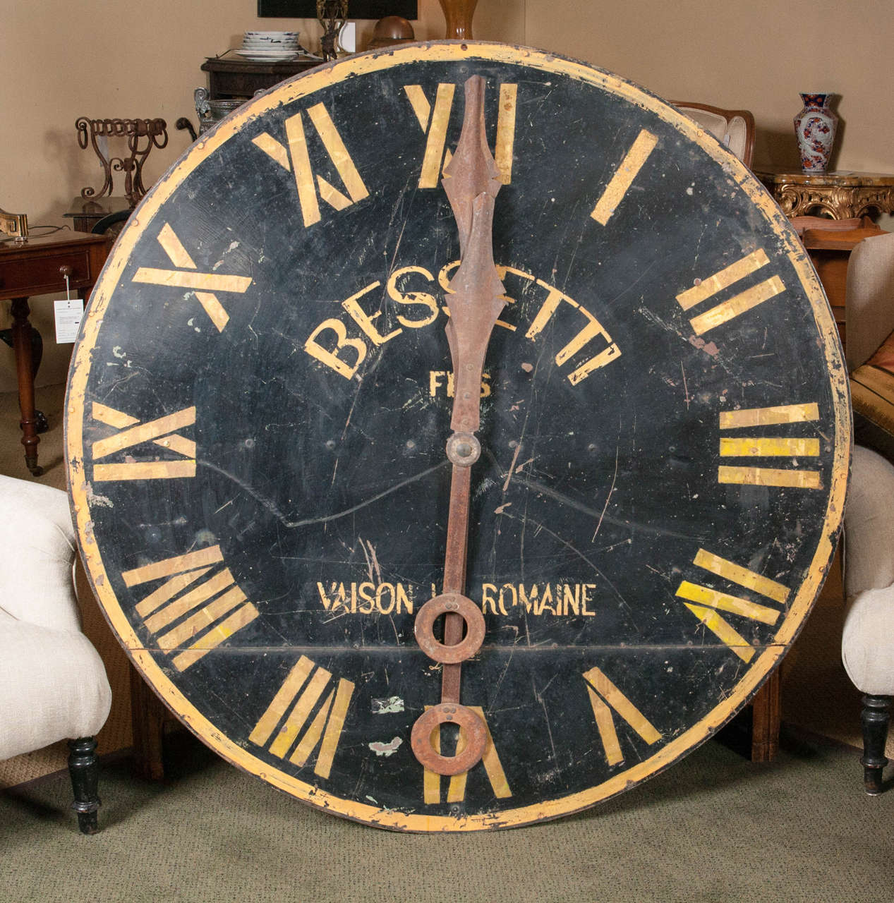 Large Advertising Clock-Face at 1stDibs