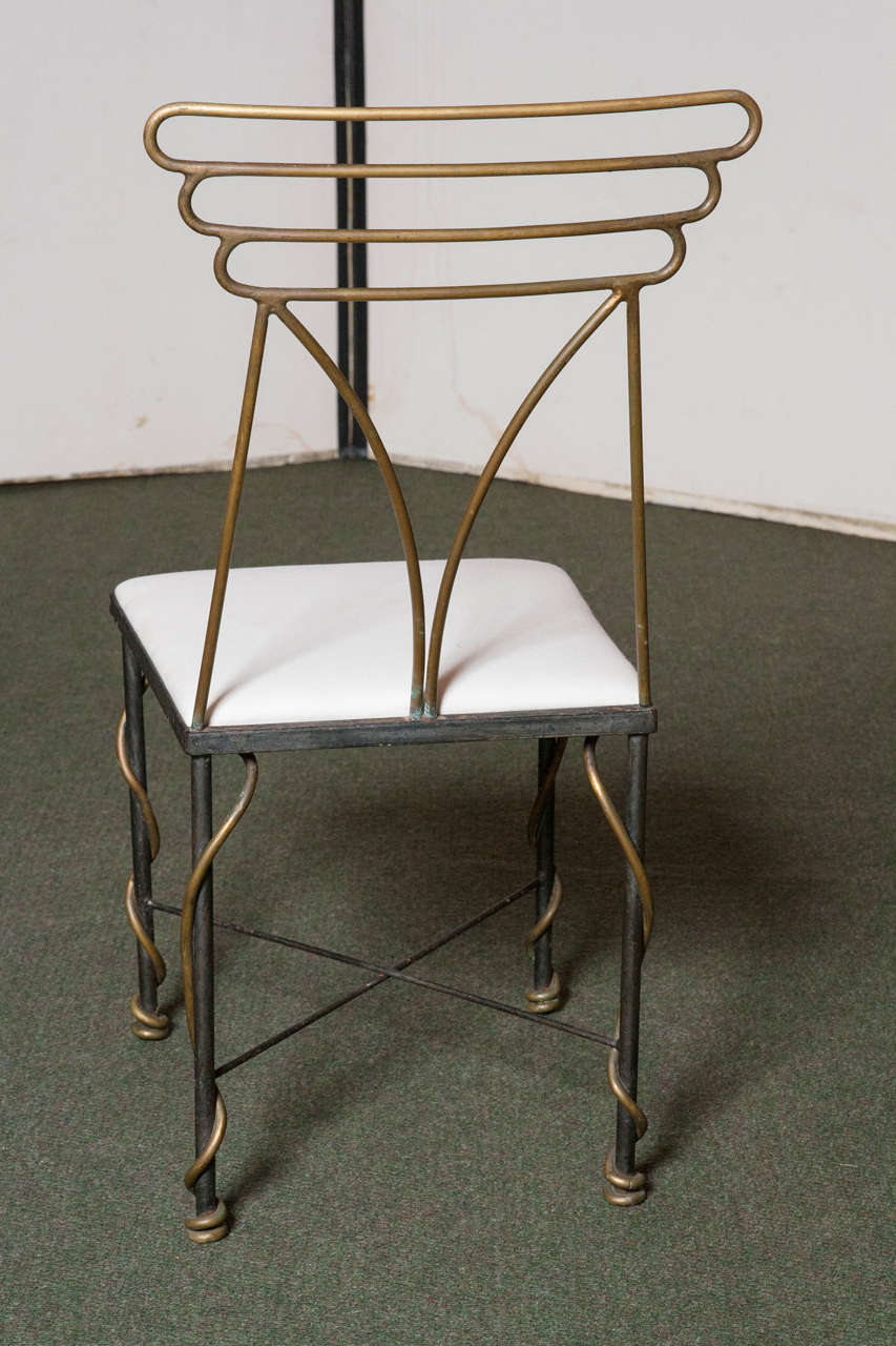 Set of Four French Bronze Chairs at 1stDibs